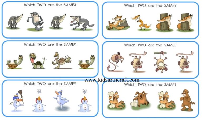 Finding Different Activities - Worksheets Preschool - Kids Art & Craft