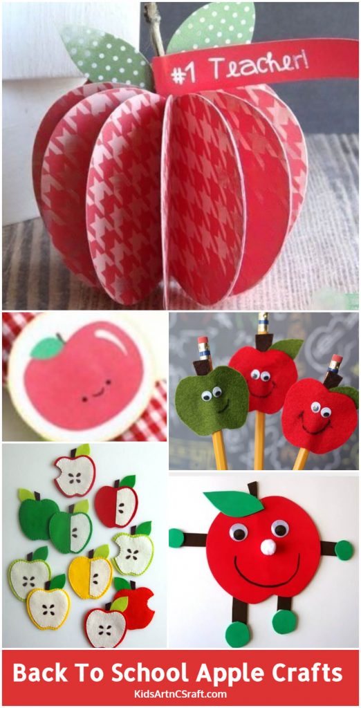 15 Back to School Apple Crafts and Activities - Kids Art & Craft