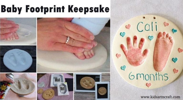 Baby Keepsake Ideas DIY - Footprints of Little Ones - Kids Art & Craft