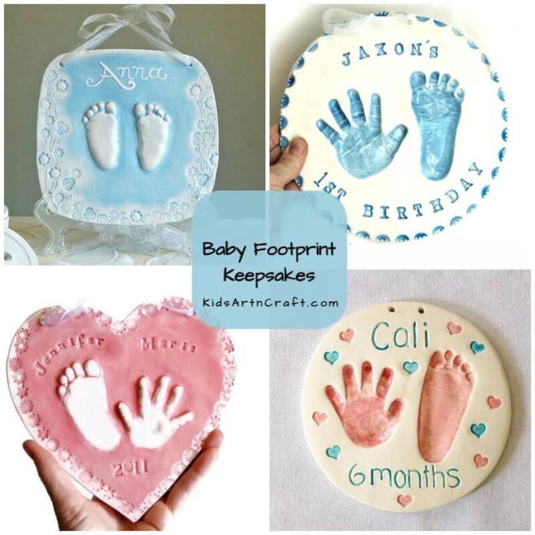 Baby Keepsake Ideas DIY - Footprints of Little Ones - Kids Art & Craft