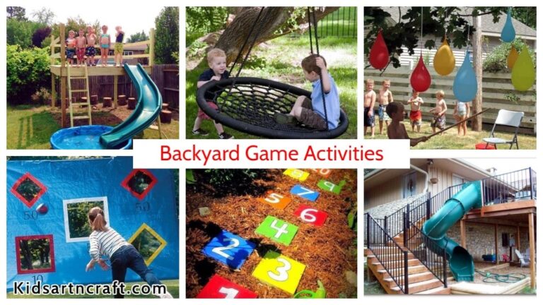 Backyard Fun Ideas And Games Activities For Kids - Kids Art & Craft