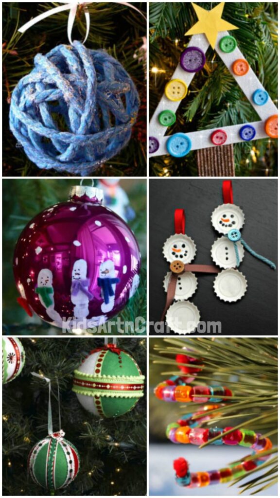 Easy Christmas Ornaments Crafts for Children - Kids Art & Craft