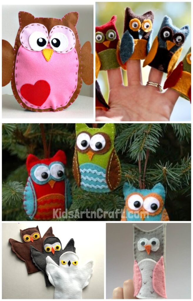 No-Sew Felt Owl Finger Puppet Craft For Kids - Kids Art & Craft