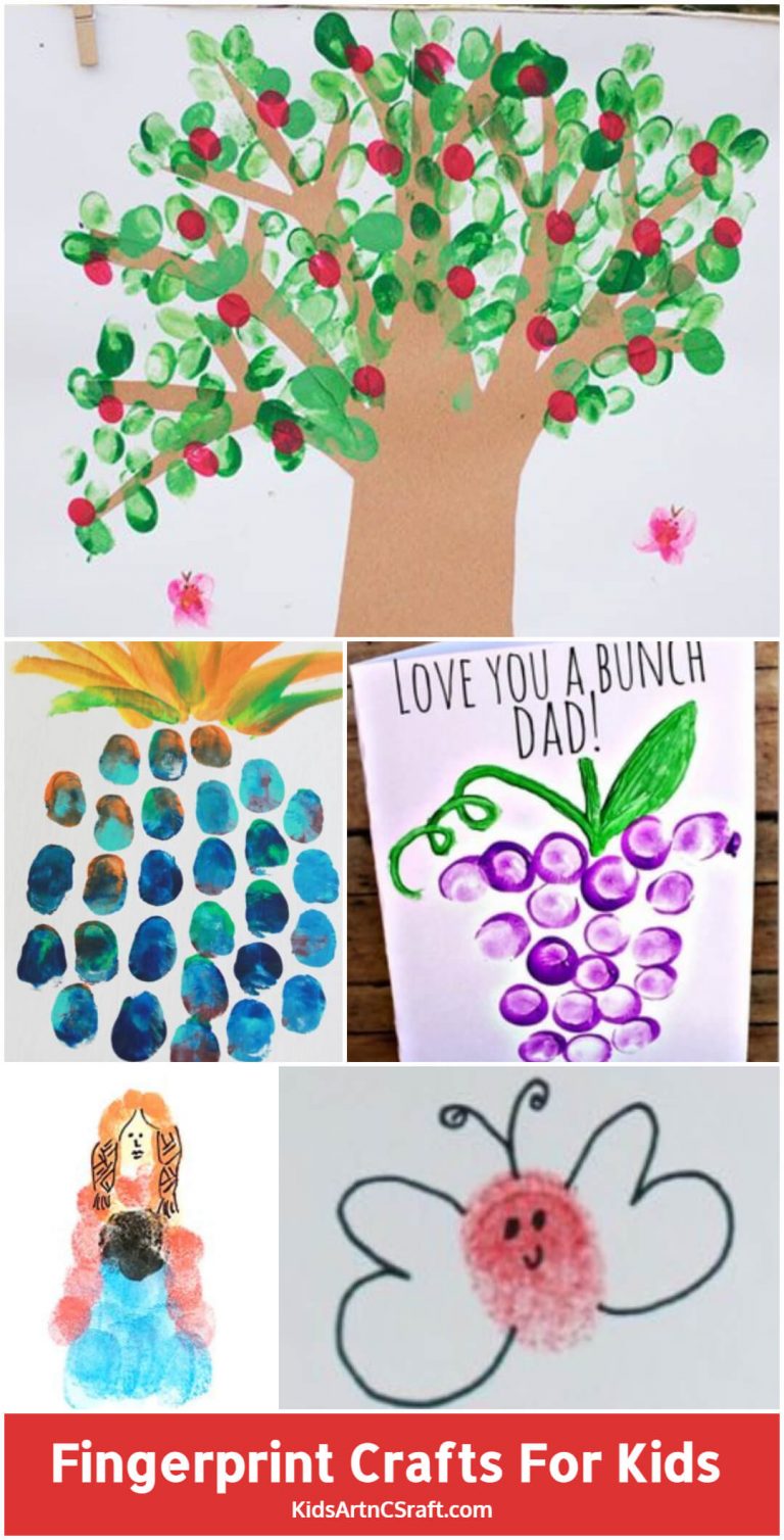 15 Awesome and Fun Fingerprint Crafts for Kids - Kids Art & Craft