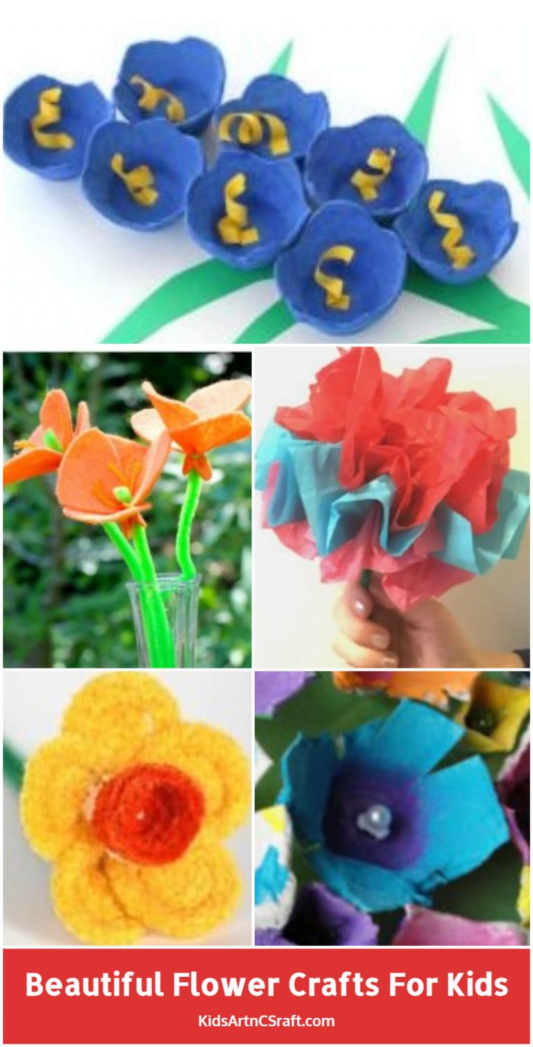 15 Beautiful Flower Crafts for Kids - Kids Art & Craft