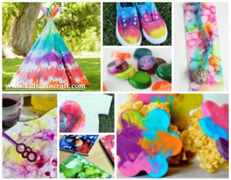 Groovy Tie Dye Crafts For Kids - Kids Art & Craft
