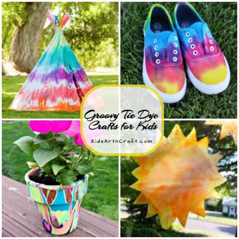 Groovy Tie Dye Crafts For Kids - Kids Art & Craft