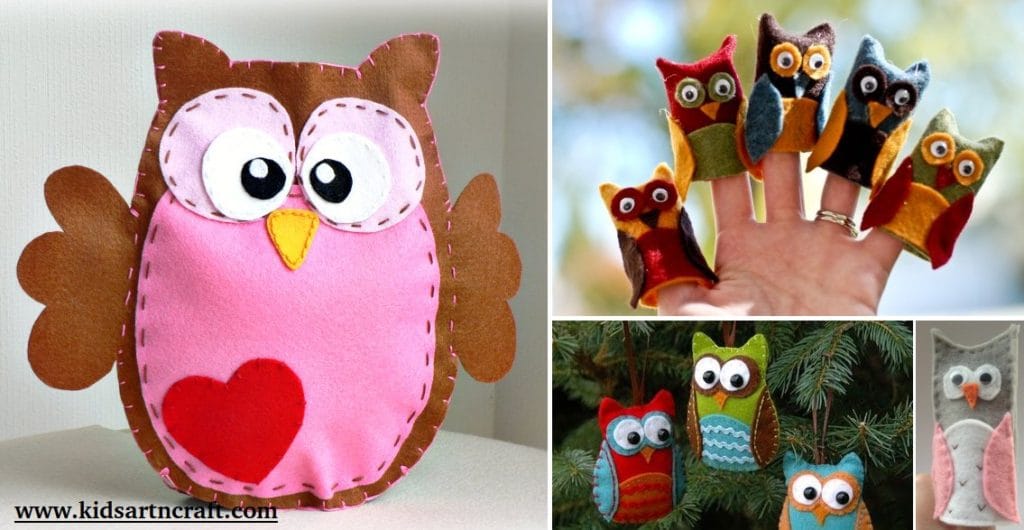 No-Sew Felt Owl Finger Puppet Craft For Kids - Kids Art & Craft
