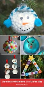 24 Easy Christmas Ornaments Crafts for Children - Kids Art & Craft