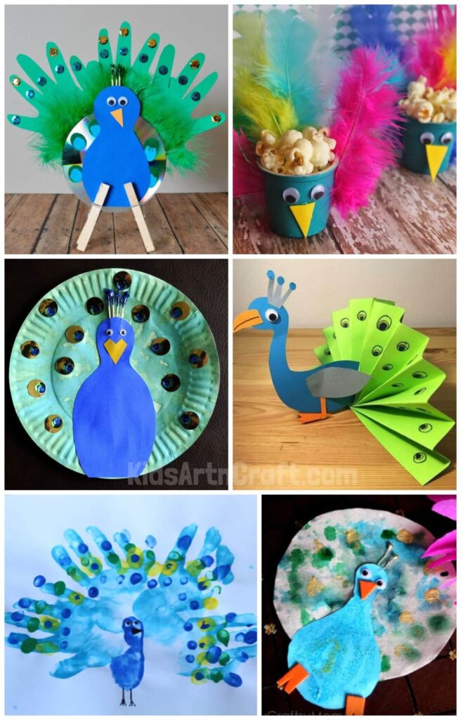 DIY Pretty Peacock Themed Crafts for Kids! - Kids Art & Craft