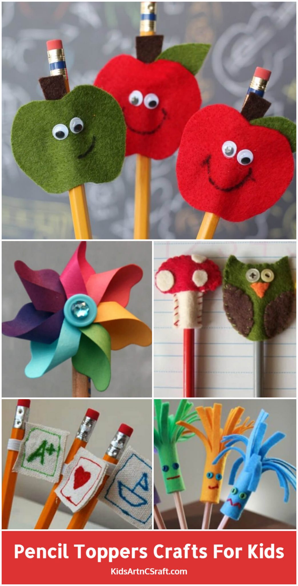 20+ DIY Pencil Toppers for Kids - Back to school Crafts - Kids Art & Craft