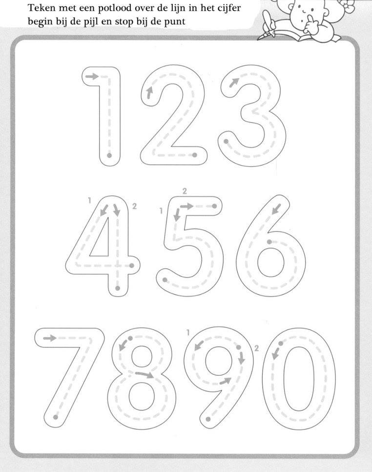 1-10 Writing numbers worksheets for preschool and kindergarten - Kids ...