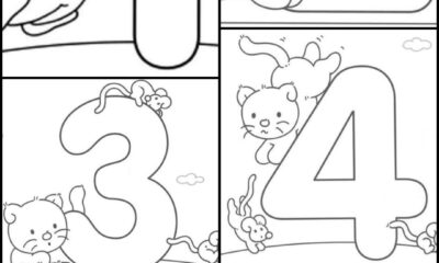 1-10 Writing numbers worksheets for preschool and kindergarten - Kids ...