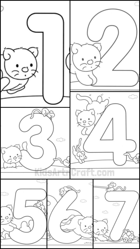 1-10 Writing numbers worksheets for preschool and kindergarten - Kids ...