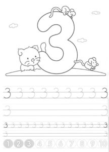 1-10 Writing numbers worksheets for preschool and kindergarten - Kids ...