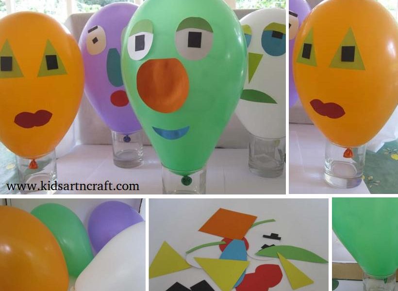 Funny Balloon Faces Craft for kids - Kids Art & Craft