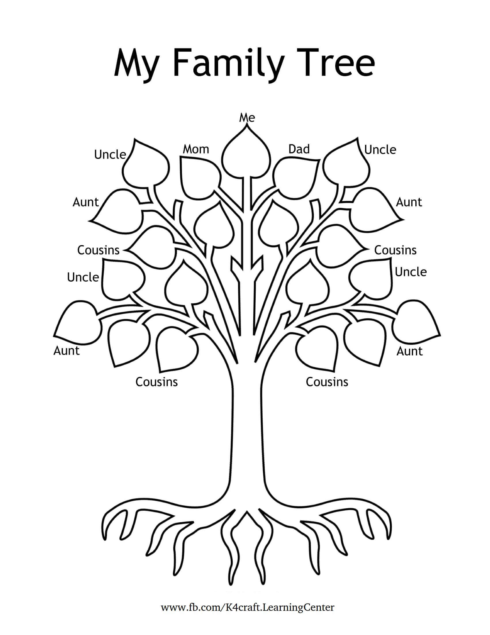 Family Tree For Kids Project - DIY Ideas for School Children - Kids Art ...