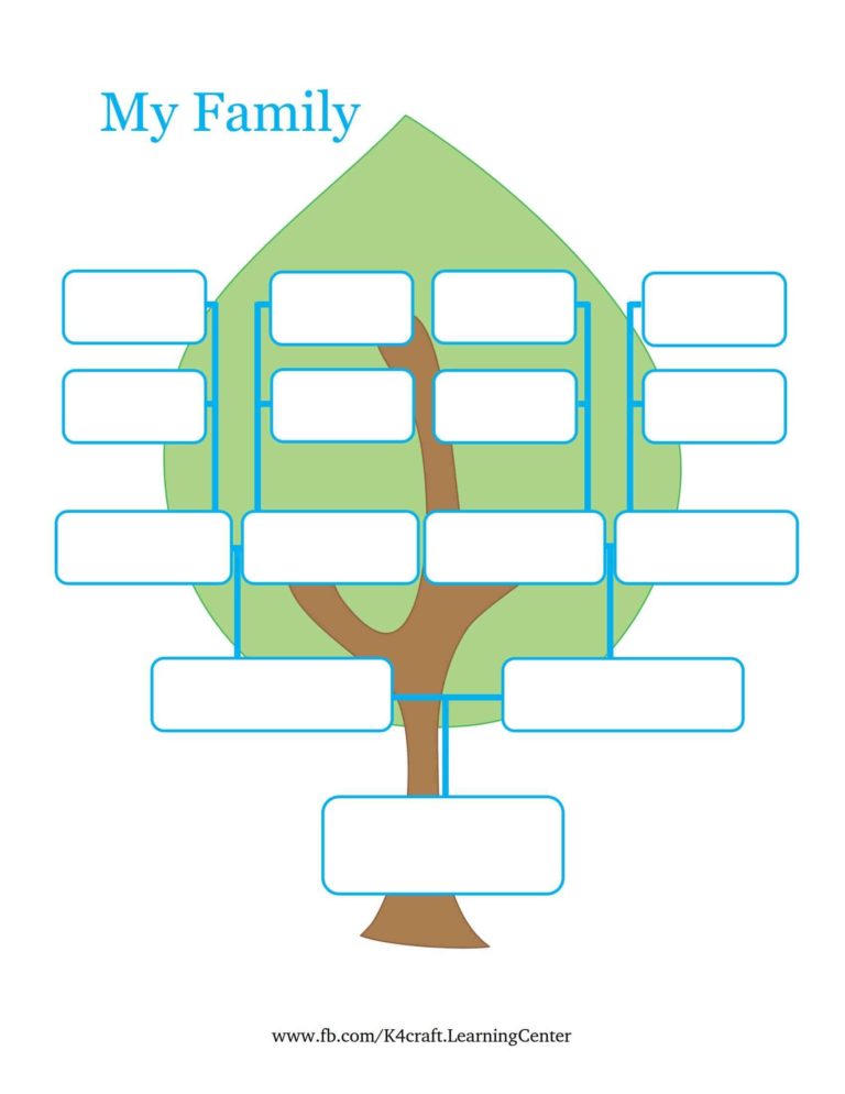 Family Tree For Kids Project - DIY Ideas for School Children - Kids Art ...