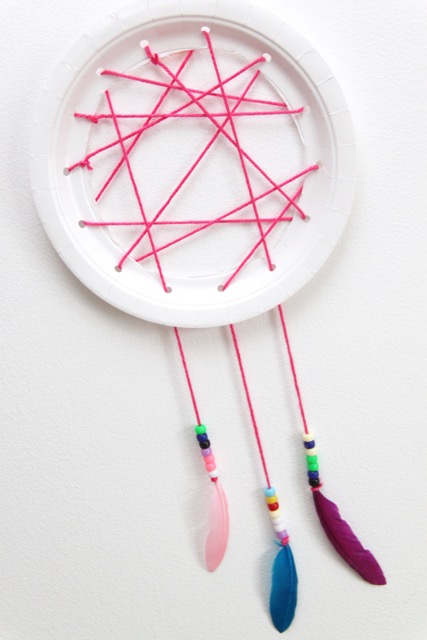 Easy Paper Plate Dream Catcher Tutorial - Kids Art & Craft