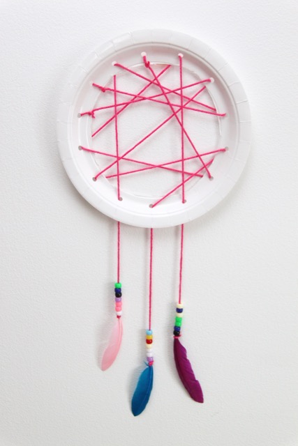 Easy Paper Plate Dream Catcher Tutorial - Kids Art & Craft