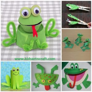 Easy Frog Crafts for Preschooler Kids to Make - Green Projects - Kids Art & Craft