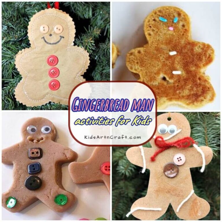 Gingerbread man activities for preschool - Kids Art & Craft