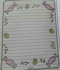 Handmade Border Designs for Project File Pages - Kids Art & Craft