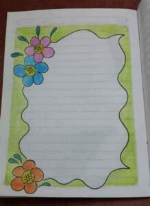 Handmade Border Designs for Project File Pages - Kids Art & Craft