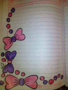 Handmade Border Designs for Project File Pages - Kids Art & Craft