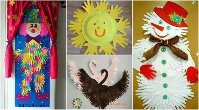 Handprint Paper Craft Ideas for Kids - Kids Art & Craft