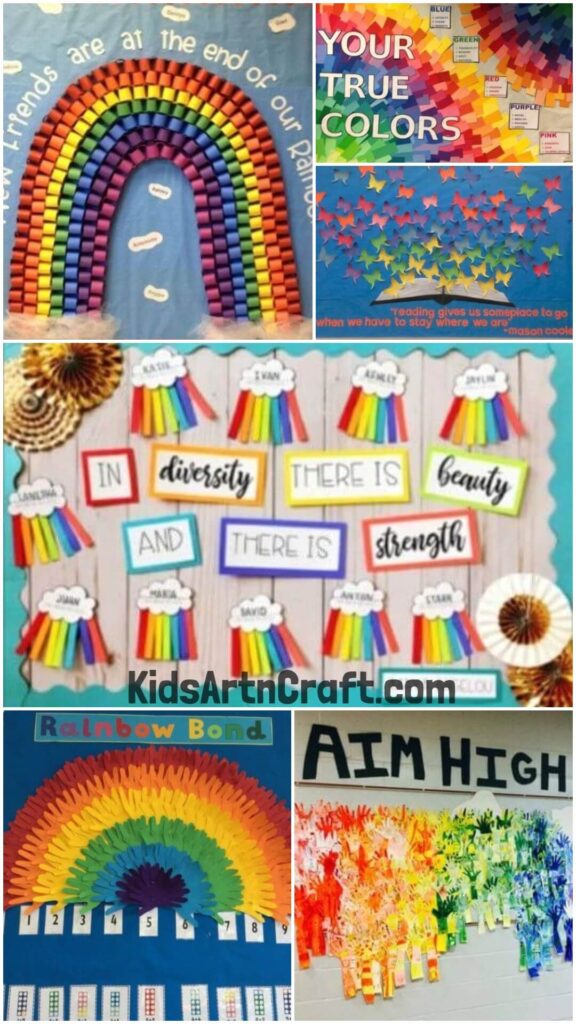 Rainbow Bulletin Board Ideas for Classroom Decoration - Kids Art & Craft