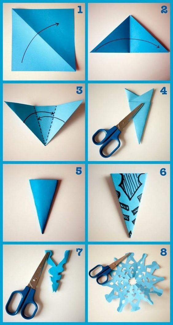 How To Make Easy Paper Snowflakes Step By Step Tutorials Kids Art 