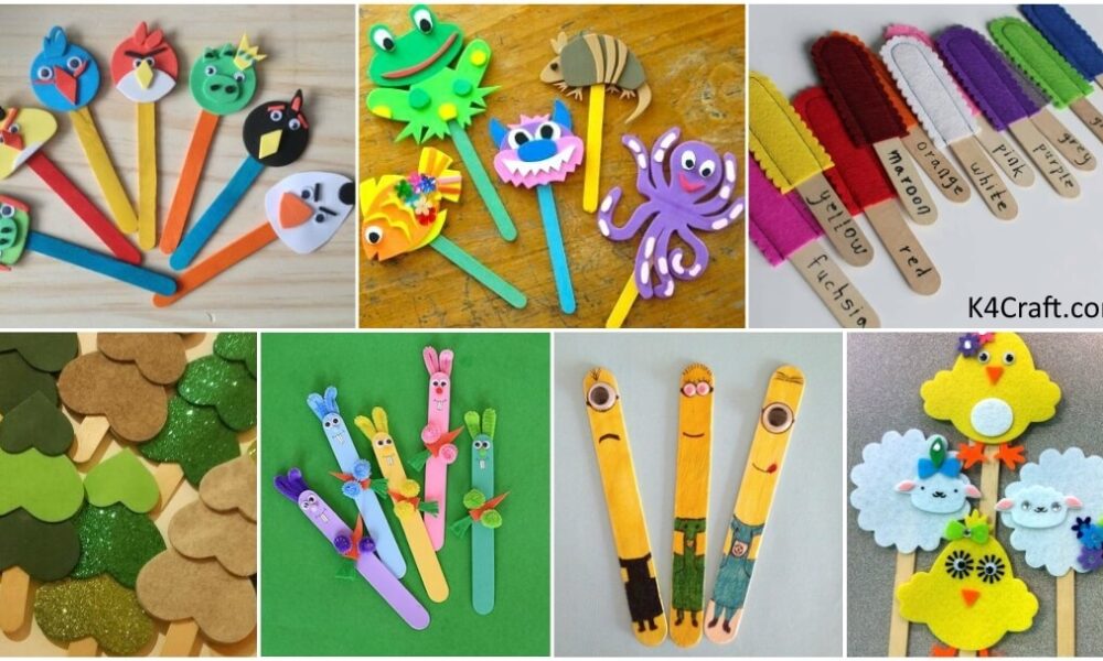 DIY Popsicle Stick Bookmark Ideas for Kids - Kids Art & Craft