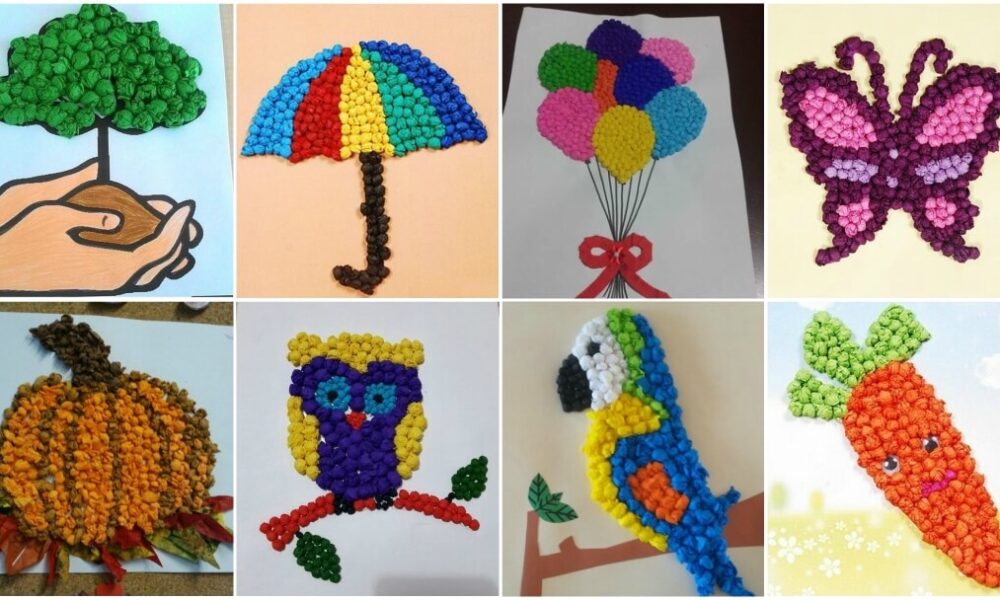 Crumpled Paper Crafts for Kids - Kids Art & Craft