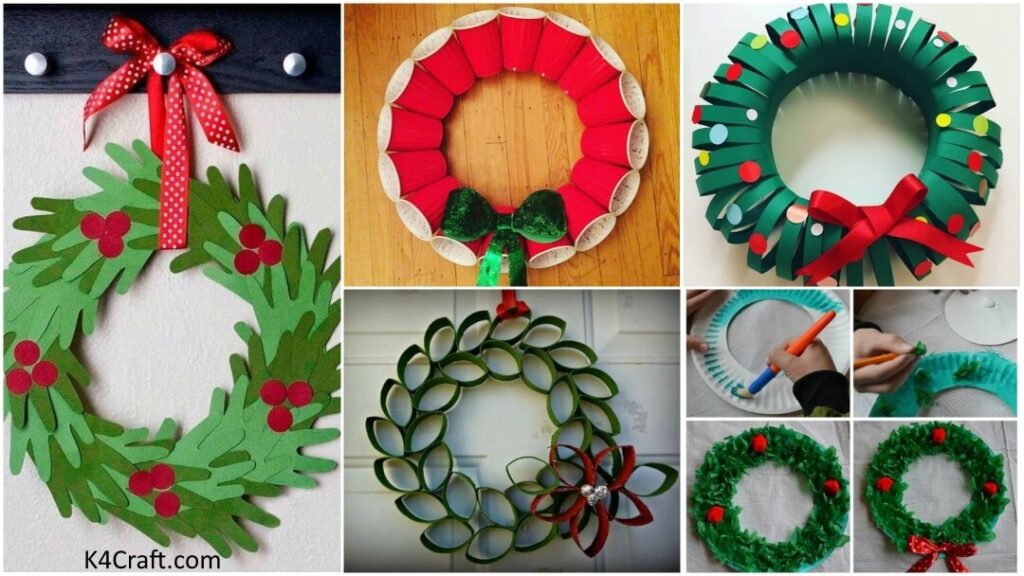 Easy Christmas Wreath Ideas for Kids to Make with Parents - Kids Art ...
