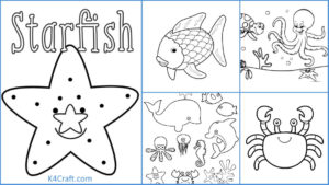 Easy Sea Animal Coloring Pages for Kids - Kids Art & Craft