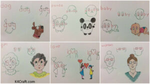 Learn To Draw Easy Drawings From Words - Kids Art & Craft