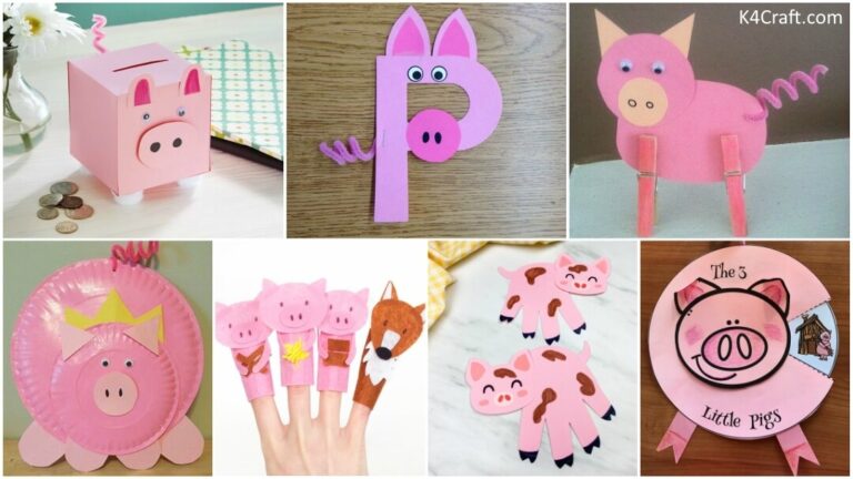Pink Pig Crafts for Preschoolers & Toddlers - Kids Art & Craft