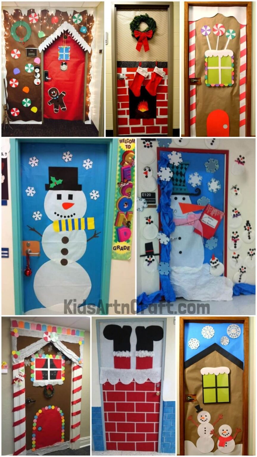 Christmas Classroom Door Decoration Ideas for Preschool - Kids Art & Craft