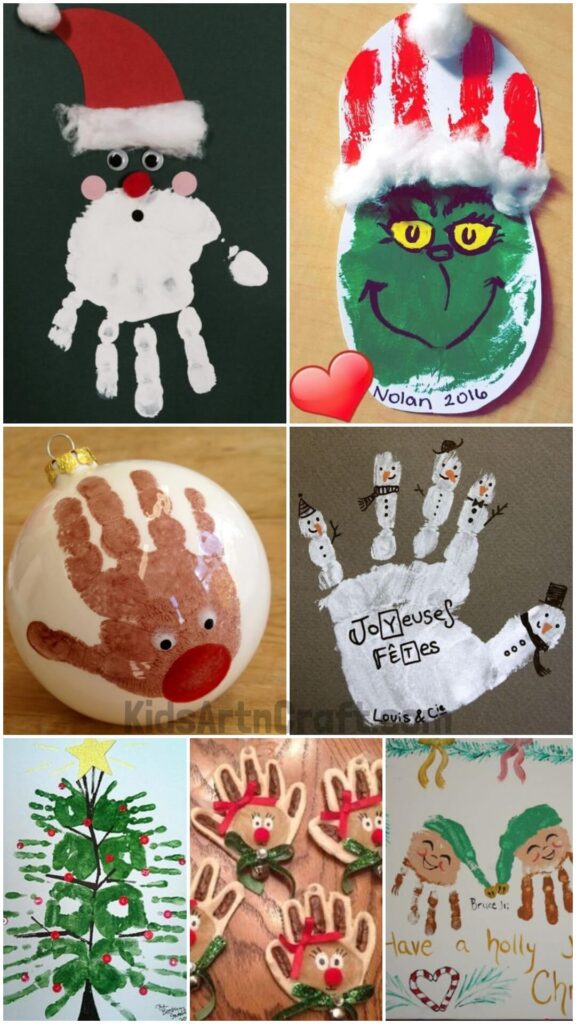 Christmas Handprint Crafts for Toddlers & Preschoolers - Kids Art & Craft