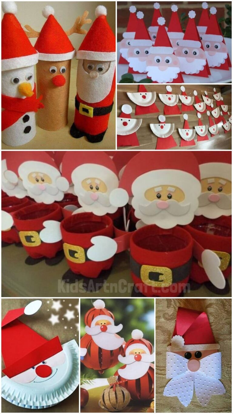 Enjoy Christmas with Santa Claus Craft Ideas for Kids - Kids Art & Craft