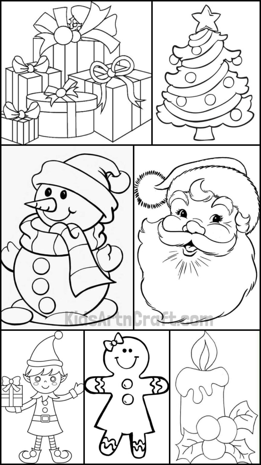 Free Printable Christmas Coloring Pages For Preschoolers - Kids Art & Craft