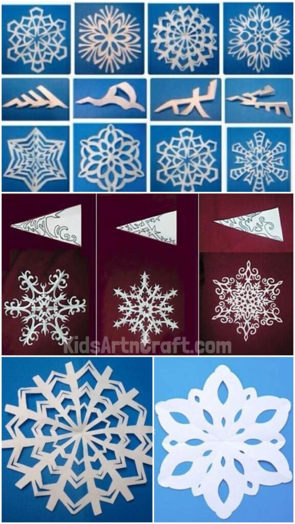 How to Make Easy Paper Snowflakes - Step by Step Tutorials - Kids Art ...