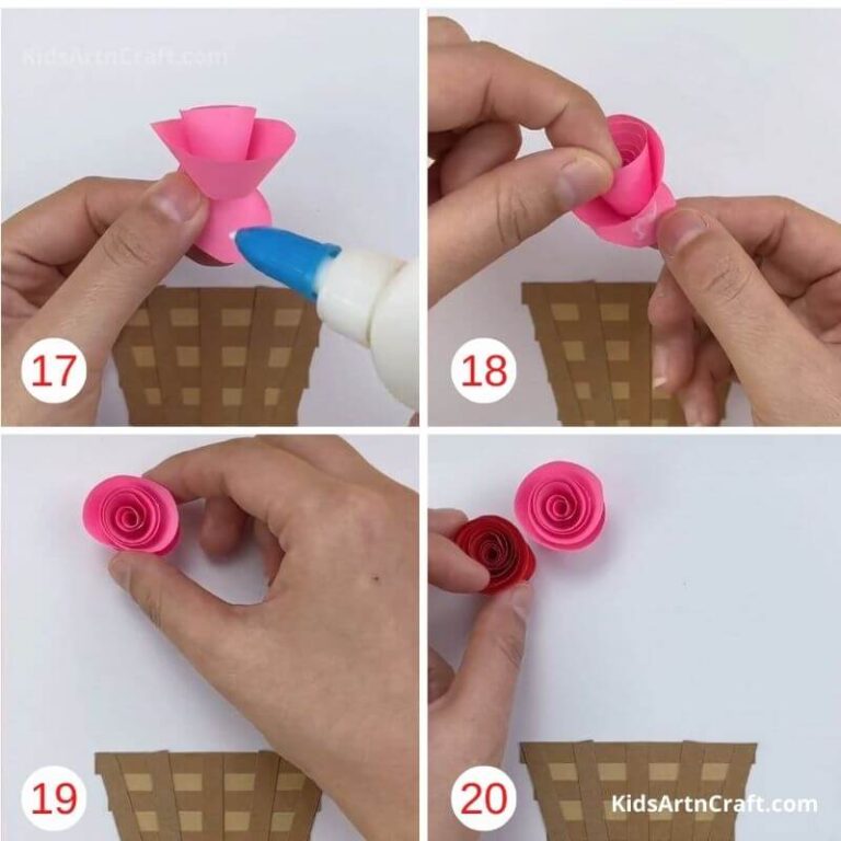 How to Make Paper Flower Bouquet - Step by Step Instructions - Kids Art ...