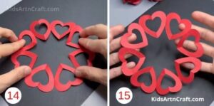 How to cut a circle of paper hearts - Step by Step Instructions - Kids ...