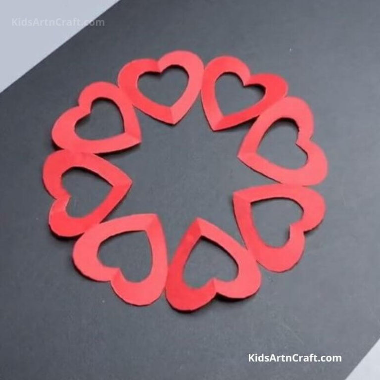 How to Cut a Circle of Paper Hearts - Step by Step Instructions - Kids ...
