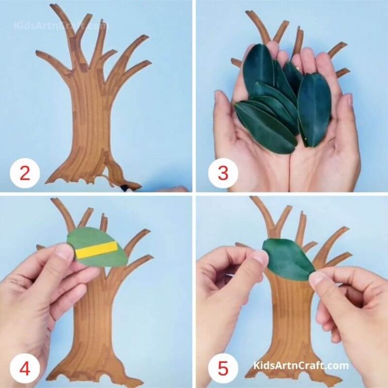How to Make 3DPaper Tree Painting Step by Step Instructions Easy ...
