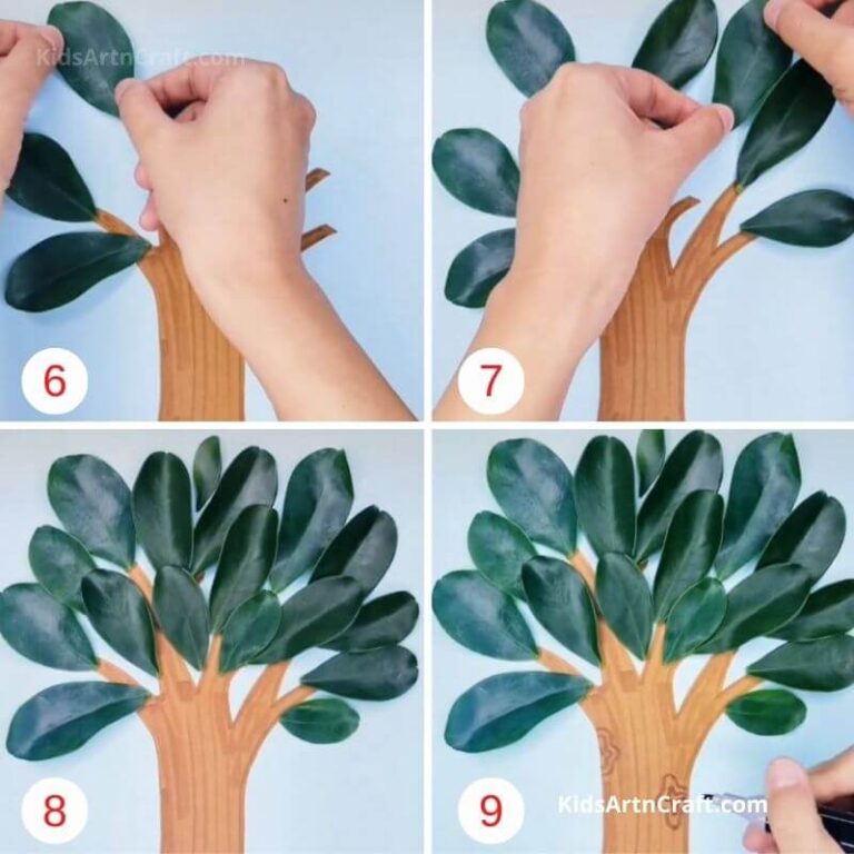 How to Make 3DPaper Tree Painting Step by Step Instructions Easy ...