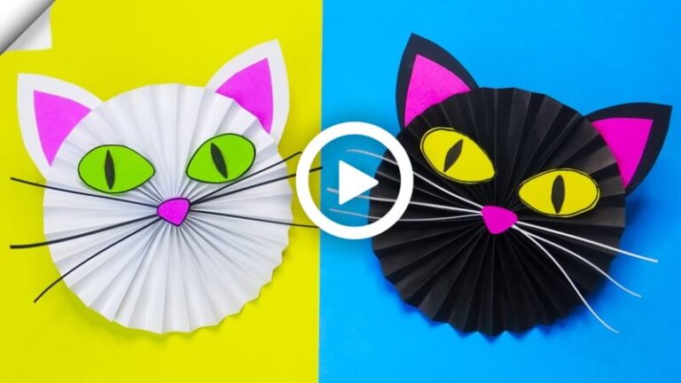 How to Make A DIY Paper Cat - Kids Art & Craft