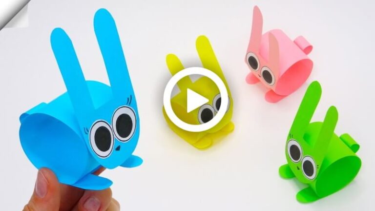 How to Make An Easy Paper Rabbit - Kids Art & Craft